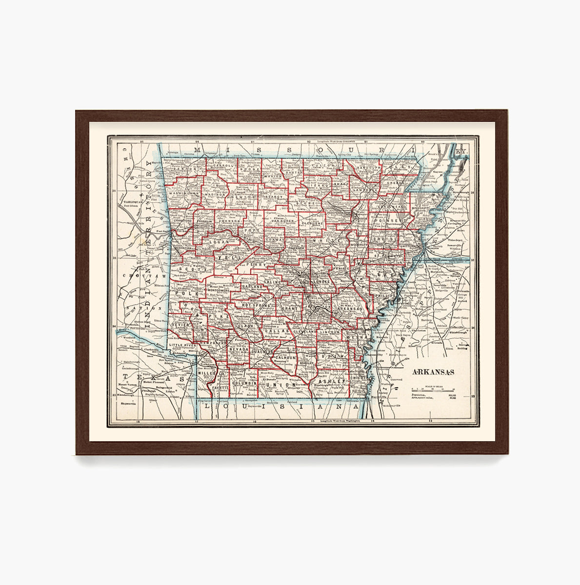 Arkansas Map, Arkansas Home, Map Wall Art, Little Rock Map ...