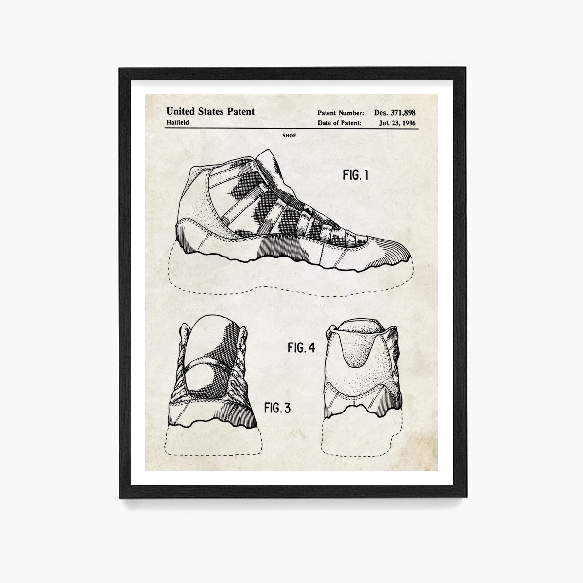 Nike Air Jordan 11 Sneaker Patent Poster, Sneaker Wall Art ...